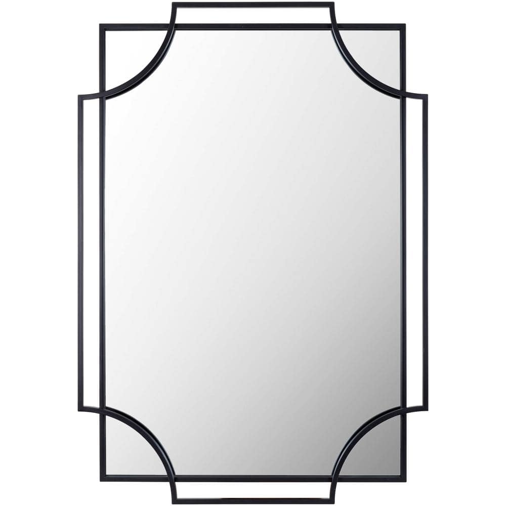 Livabliss Anaya 30 in. H x 20 in. W Black Framed Decorative Mirror ...
