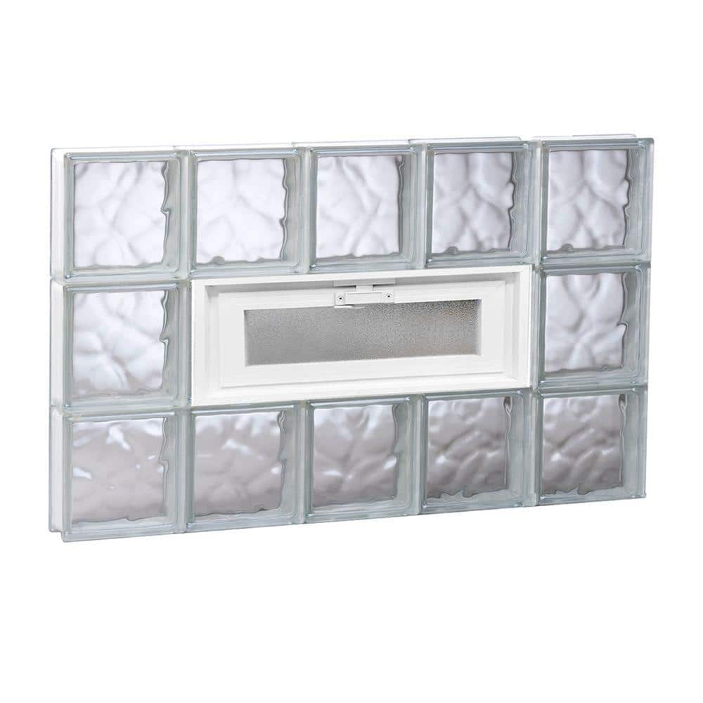 Clearly Secure 28.75 in. x 17.25 in. x 3.125 in. Frameless Wave Pattern ...