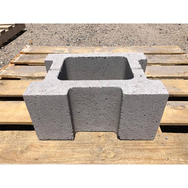 Southwest Block 12 in x 8 in x 16 in Smooth Cinder #3 Pilaster T ...