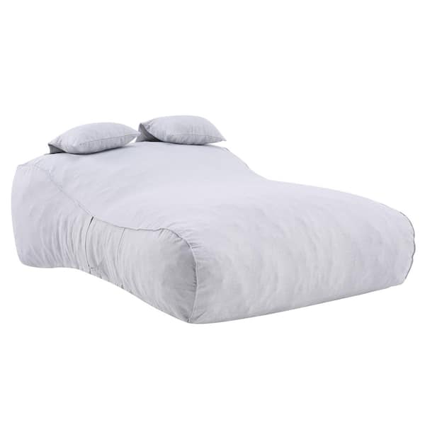 CHRISTOPHER KNIGHT HOME Aldren Gray Olefin Paito Bean Bag Daybed ...