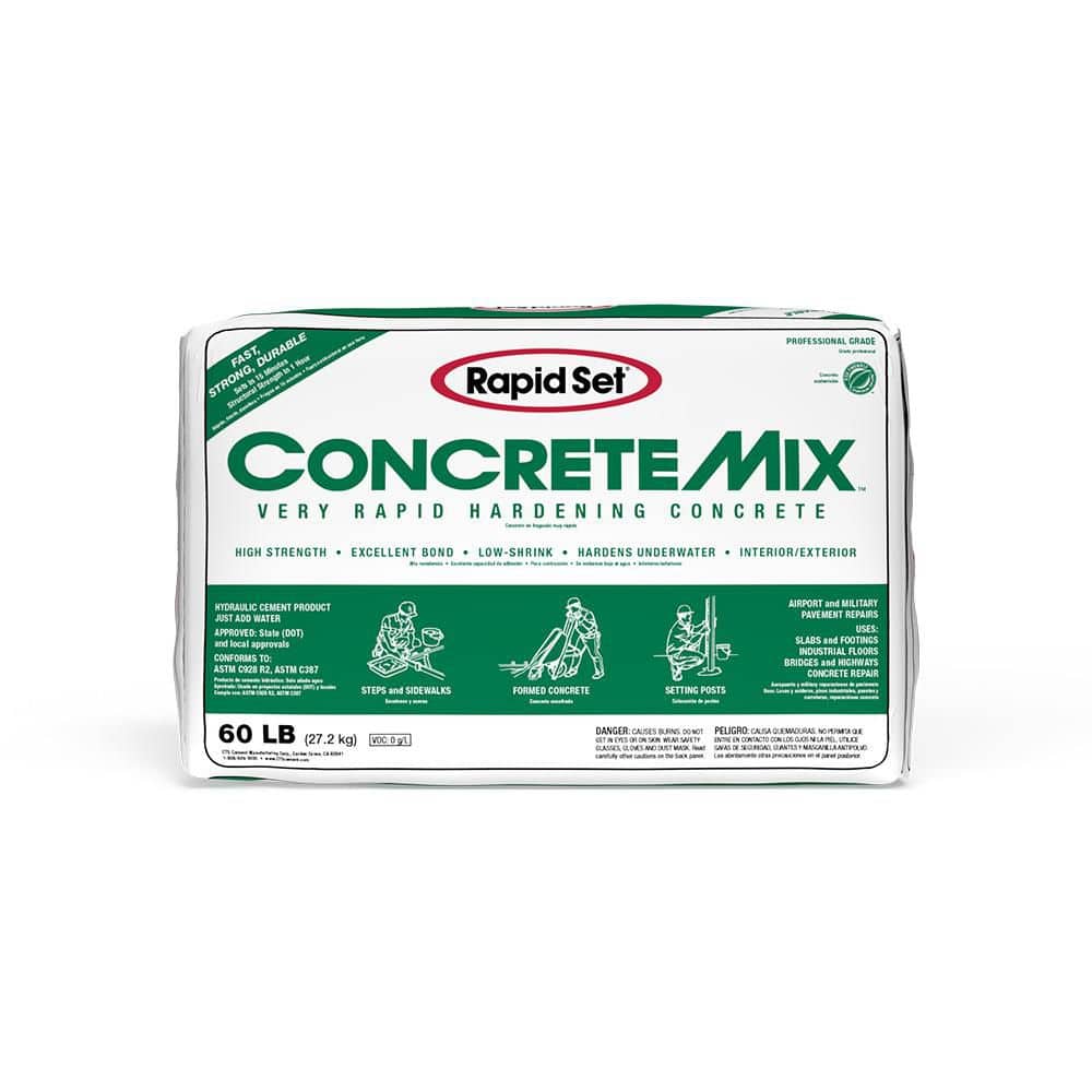 Rapid Set 60 lbs. High-Performance, Rapid-Hardening Concrete Mix ...