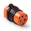 EasyLife Tech 20 Amp 125-Volt Bi-Polar NEMA Connector Heavy-Duty Rubber ...