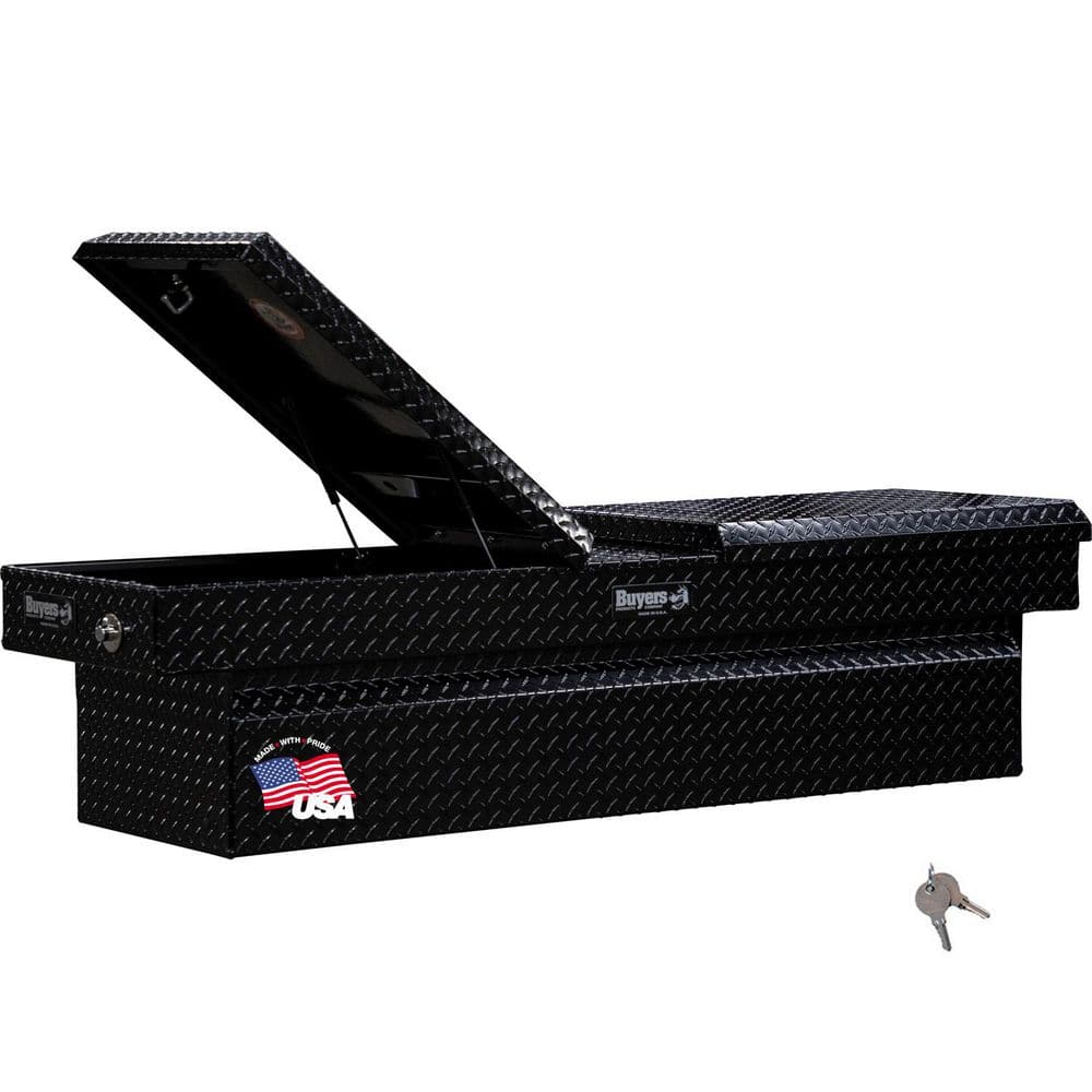 BUYERS PRODUCTS 23 in. x 27 in. x 71 in. Black Diamond Tread Aluminum ...