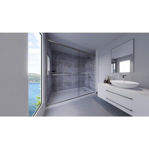Transolid Titan Walk-in 60 in. L x 32 in. W x 96 in. H Alcove Shower ...