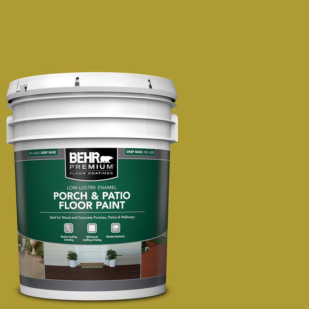 BEHR PREMIUM 5 gal. #P330-7 Luscious Lime Low-Lustre Enamel Interior ...
