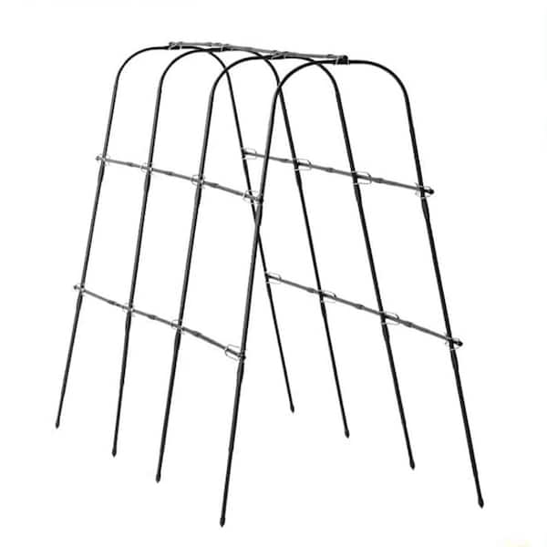 AESOME 63 in. Tall Metal Garden Arch Trellises, Cucumber Trellis with ...