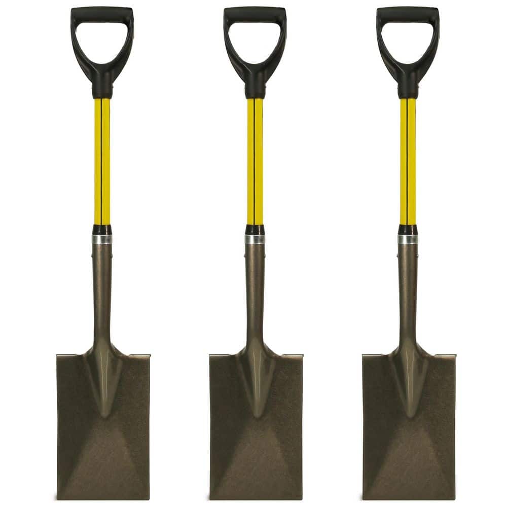 Nupla 27 in. Classic Fiberglass Garden Spade with Heavy Duty Blade and ...
