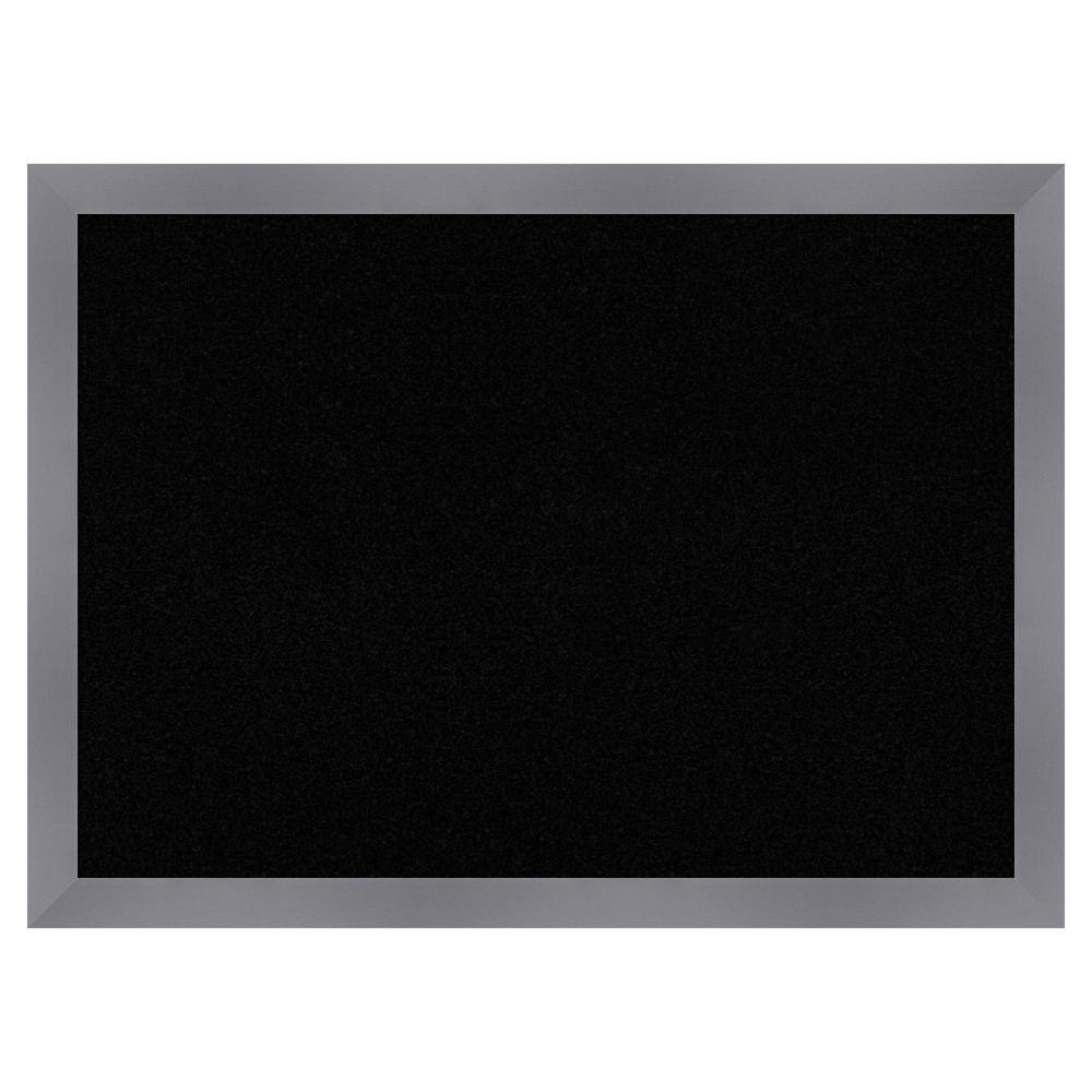 Amanti Art Edwin Grey Wood Framed Black Corkboard 30 in. x 22 in ...