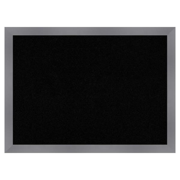 Amanti Art Edwin Grey Wood Framed Black Corkboard 30 in. x 22 in ...