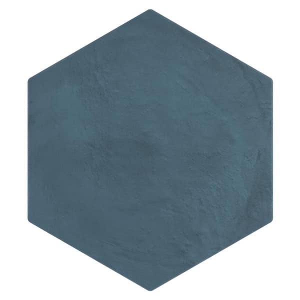 Ivy Hill Tile Dash Blue Ocean 8.5 in. x 9.84 in. Matte Hexagon ...