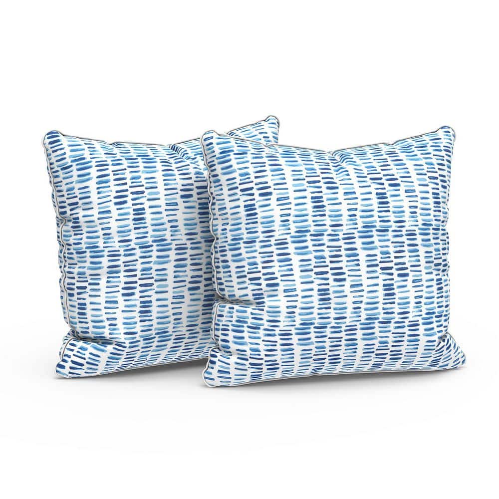 Outdoor Throw Pillows 20 x 20 Waterproof Square Pillows with Piping ...