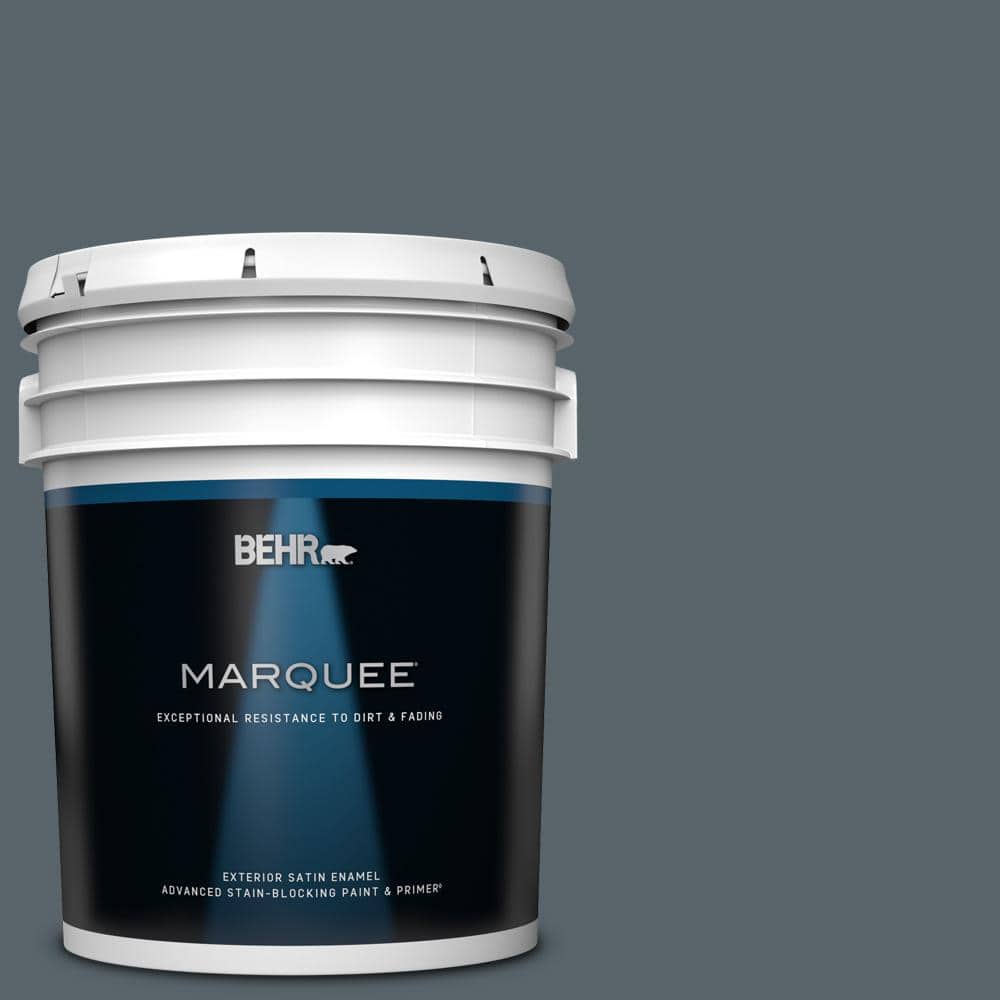 BEHR MARQUEE 5 gal. #N490-6 Calligraphy Satin Enamel Exterior Paint ...