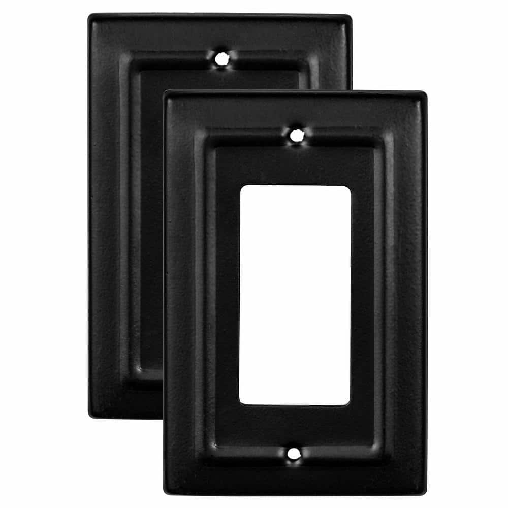 Monarch Abode Architectural 1-Gang Black Decorator/Rocker Metal Wall ...