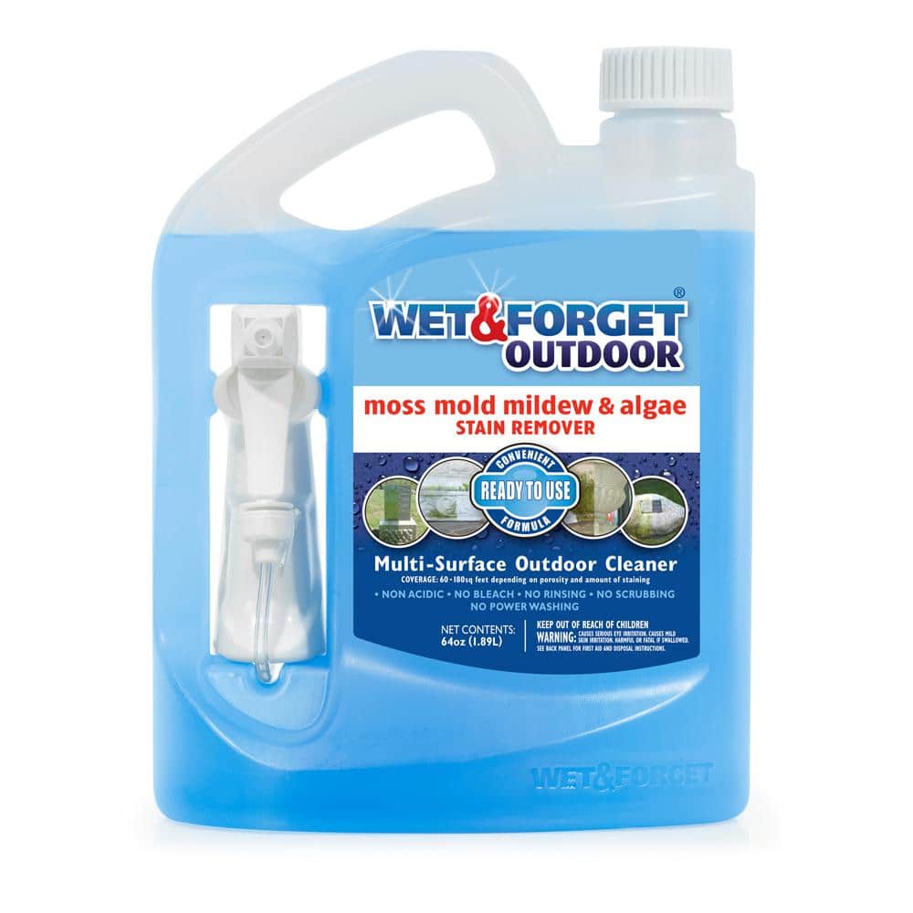 Wet and Forget 64 oz. Outdoor Ready-to-Use Moss Mold Mildew and Algae ...