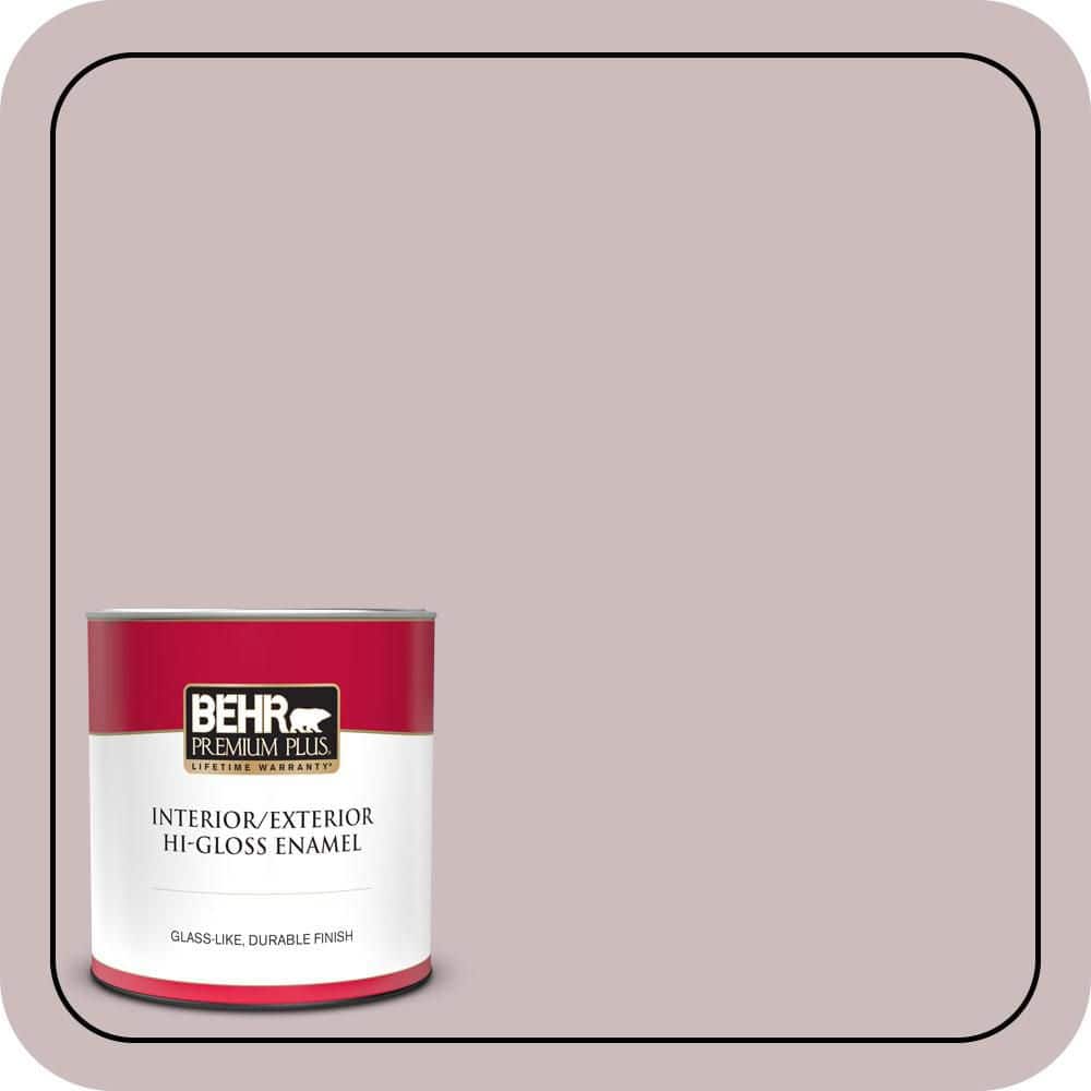 BEHR PREMIUM PLUS 1 qt. #100E-3 Pastel Violet Hi-Gloss Enamel Interior ...