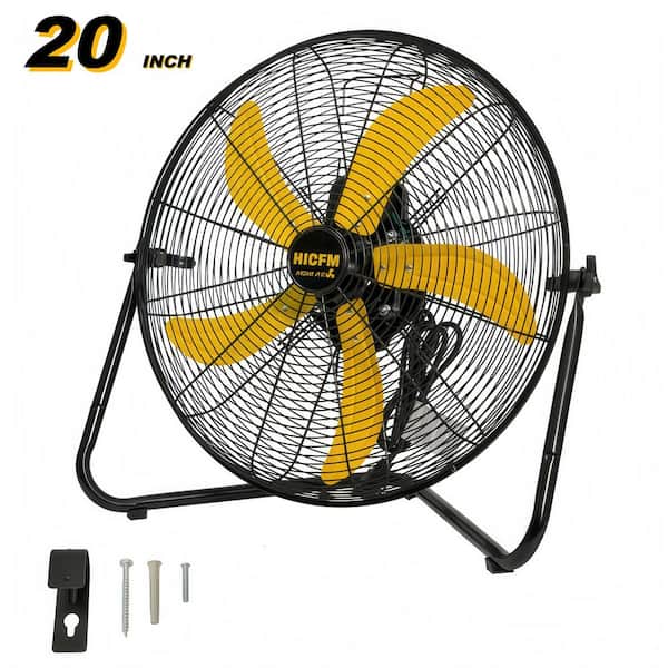 Maxx Air 2-in-1 20 in. 3-Speed High Velocity Portable Tilting Floor Fan ...