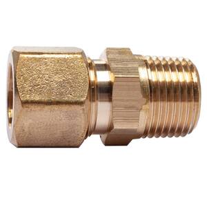 LTWFITTING 3/8 in. O.D. Comp x 1/8 in. MIP Brass Compression Adapter ...