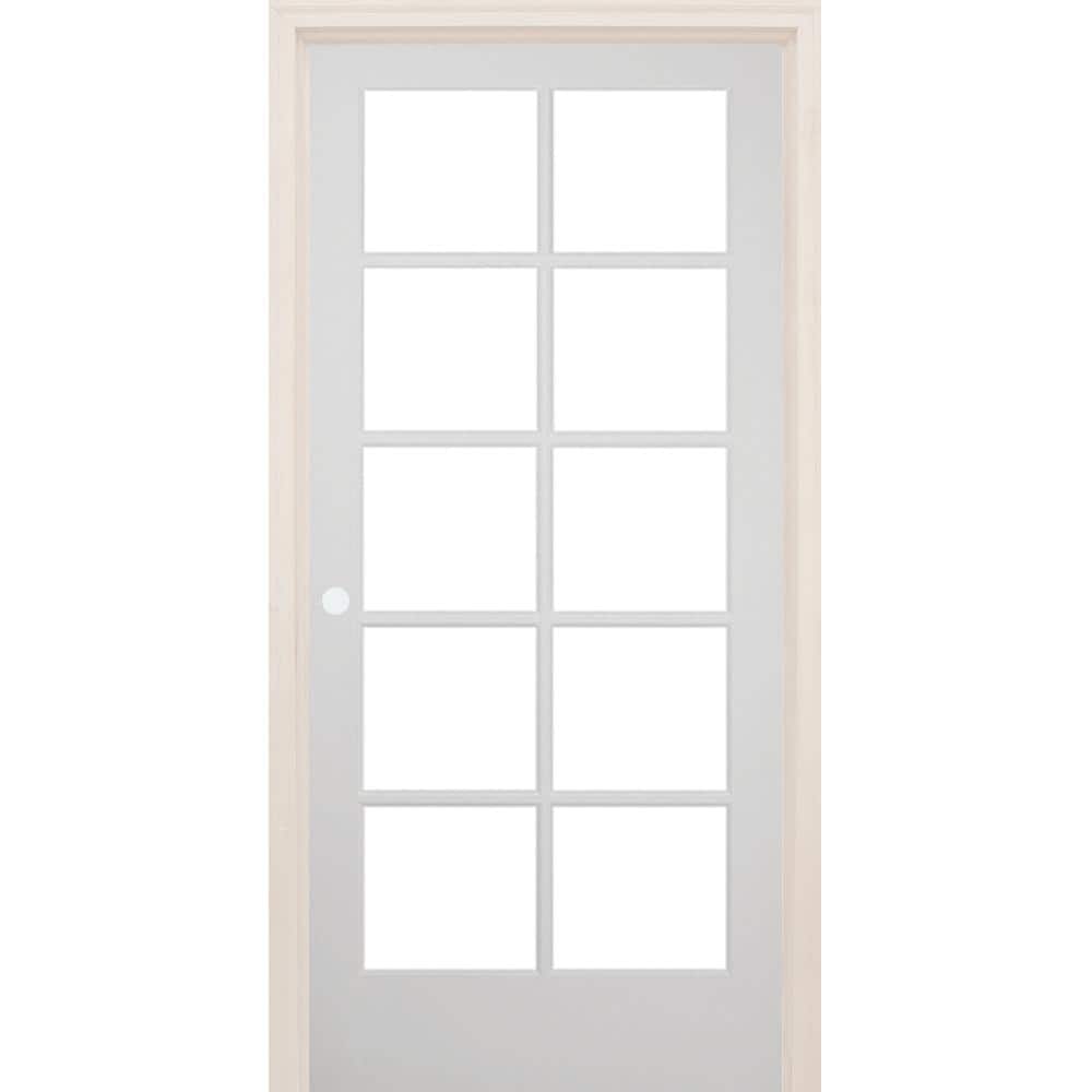 Builders Choice 24 in. x 80 in. Right-Handed 10-Lite Clear Glass Solid ...