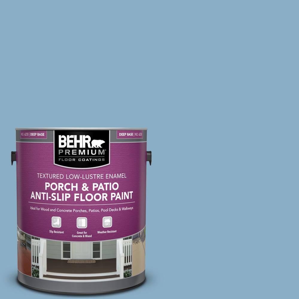 BEHR PREMIUM 1 gal. #S500-4 Chilly Blue Textured Low-Lustre Enamel ...