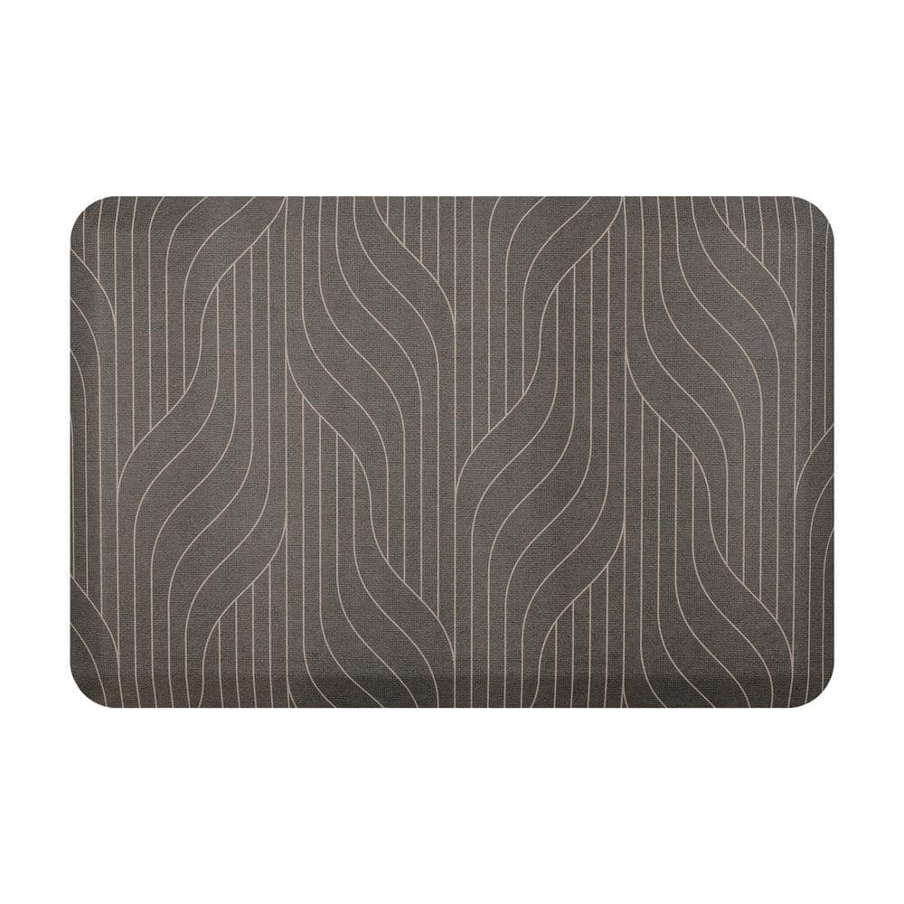 Bungalow Flooring Sole Comfort New Wave 22 in. x 32 in. Grey Anti ...