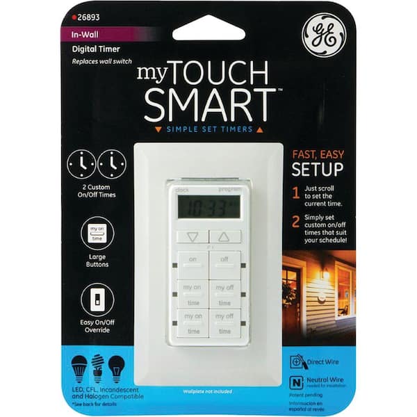 GE Mytouchsmart In-Wall Timer 26893 - The Home Depot