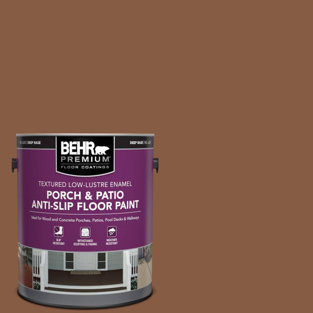 BEHR PREMIUM 1 gal. #ICC-80 Cinnamon Spice Textured Low-Lustre Enamel ...