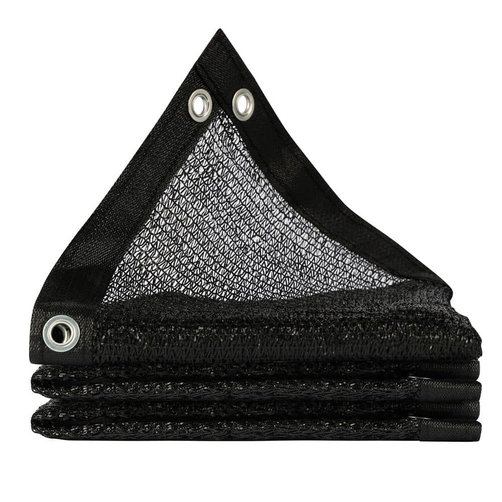 COLOURTREE 50% Black Shade Cloth 12 ft. x 12 ft. Mesh Tarp TABS12-2 ...