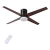 Merra 52 in. Integrated LED Natural Bronze Ceiling Fan with Light Kit ...