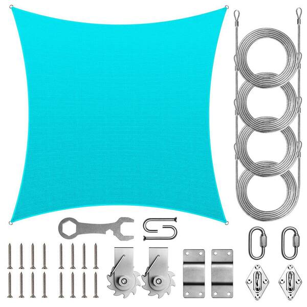 ROYAL SHADE 10 ft. x 10 ft. x 14 ft. Right Triangle Sun Shade Sail ...