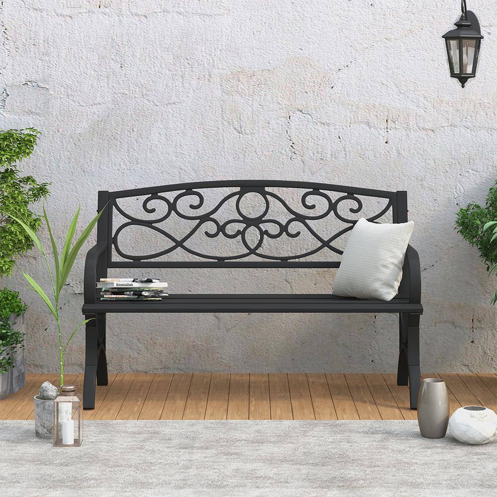 Maypex Steel Outdoor Graden Bench-300039-V1 - The Home Depot
