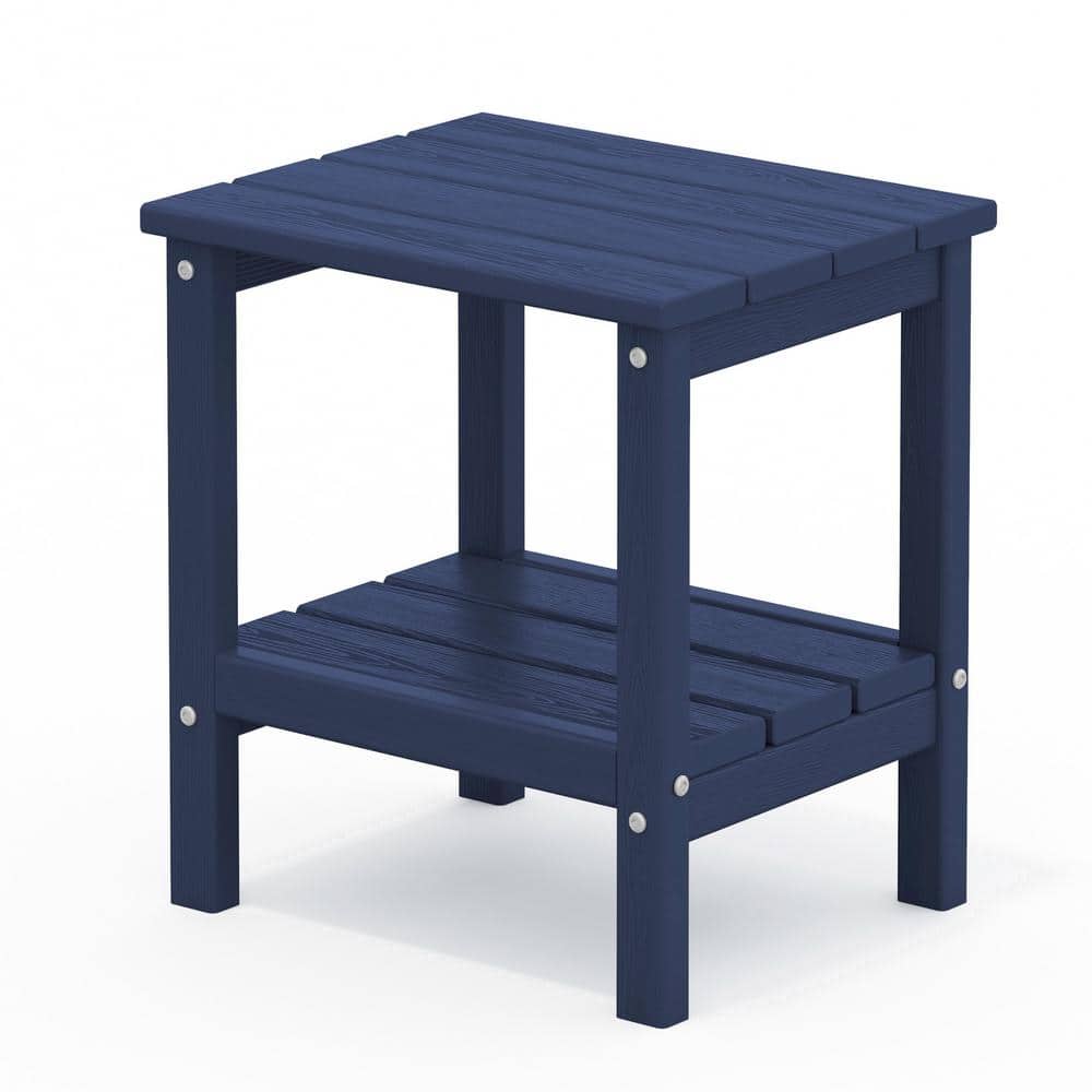 Reviews for JEAREY HDPE Adirondack Rectangle Plastic Outdoor Side Table ...