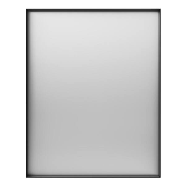 ORGANNICE 32 in. W x 40 in. H Black Rectangle Framed Tempered Glass ...