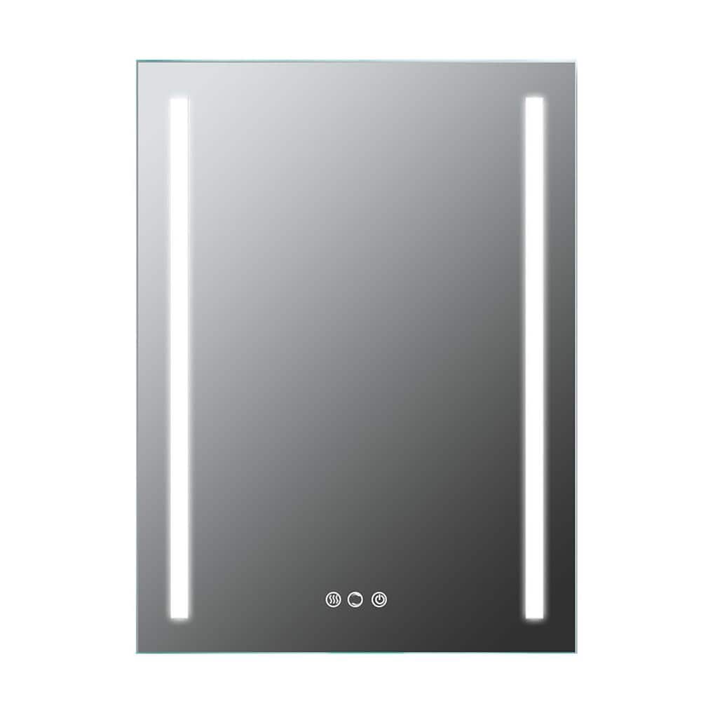 Boyel Living 24 in. W x 32 in. H Large Rectangular Frameless LED Wall Bathroom Vanity Mirror ...