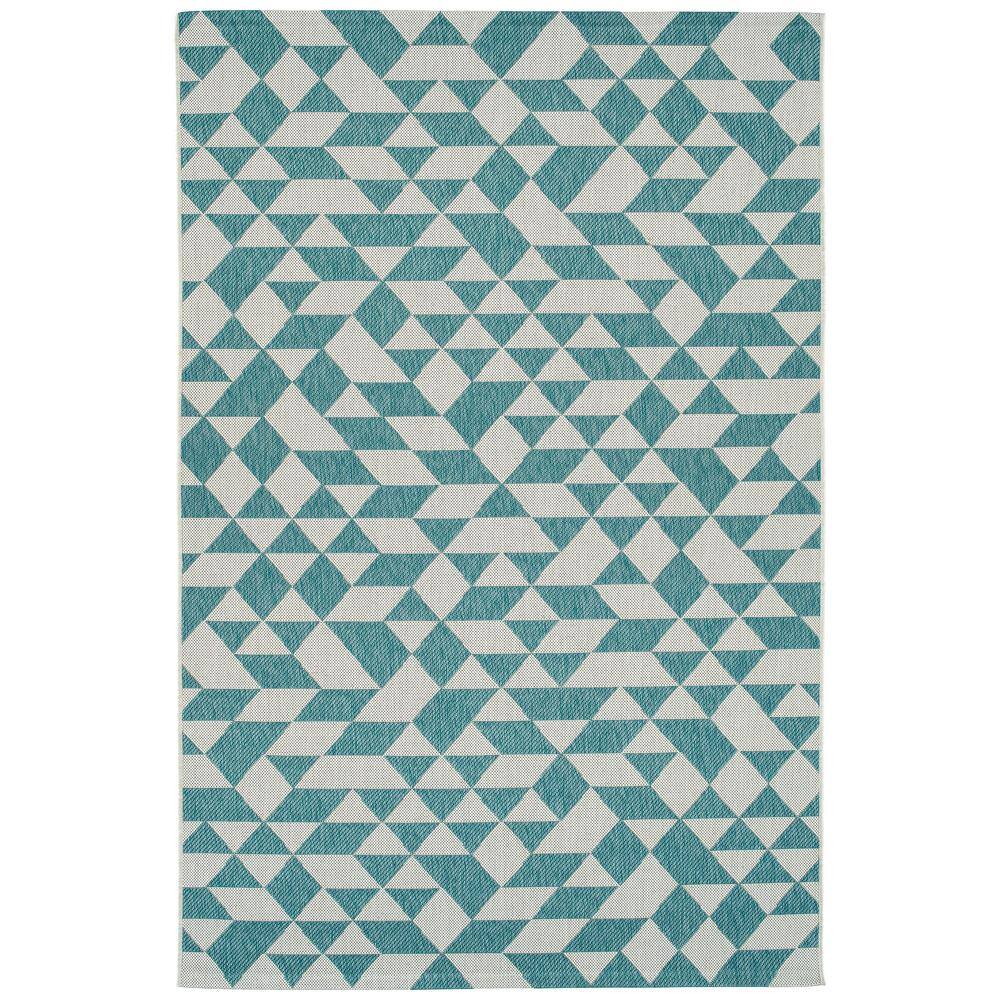 Kaleen Soleri Collection Teal 2'7" x 4'11" Rectangle Residential Indoor ...