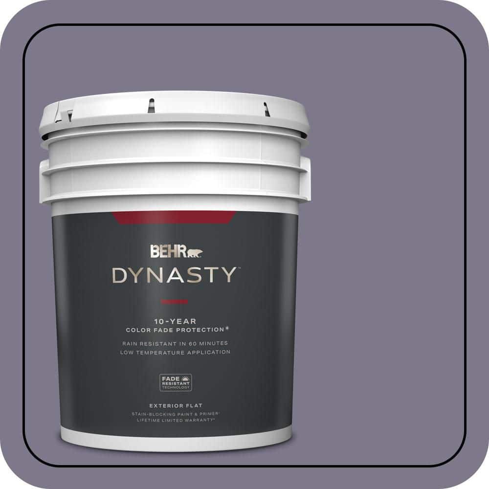 BEHR DYNASTY 5 gal. #N560-5 Solitaire Flat Exterior Stain-Blocking ...