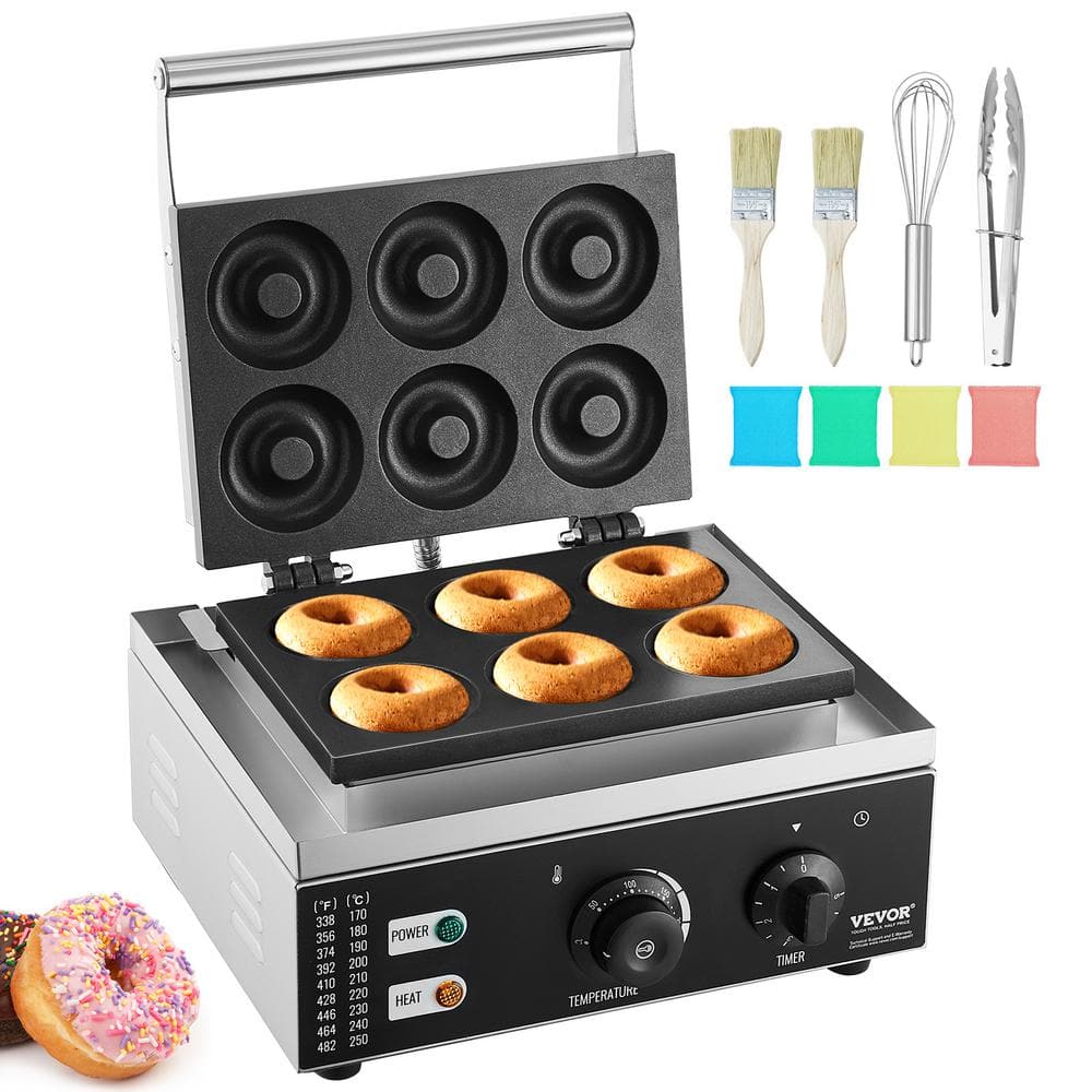 VEVOR Electric Donut Maker 1550-Watt Doughnut Machine with Non-stick ...