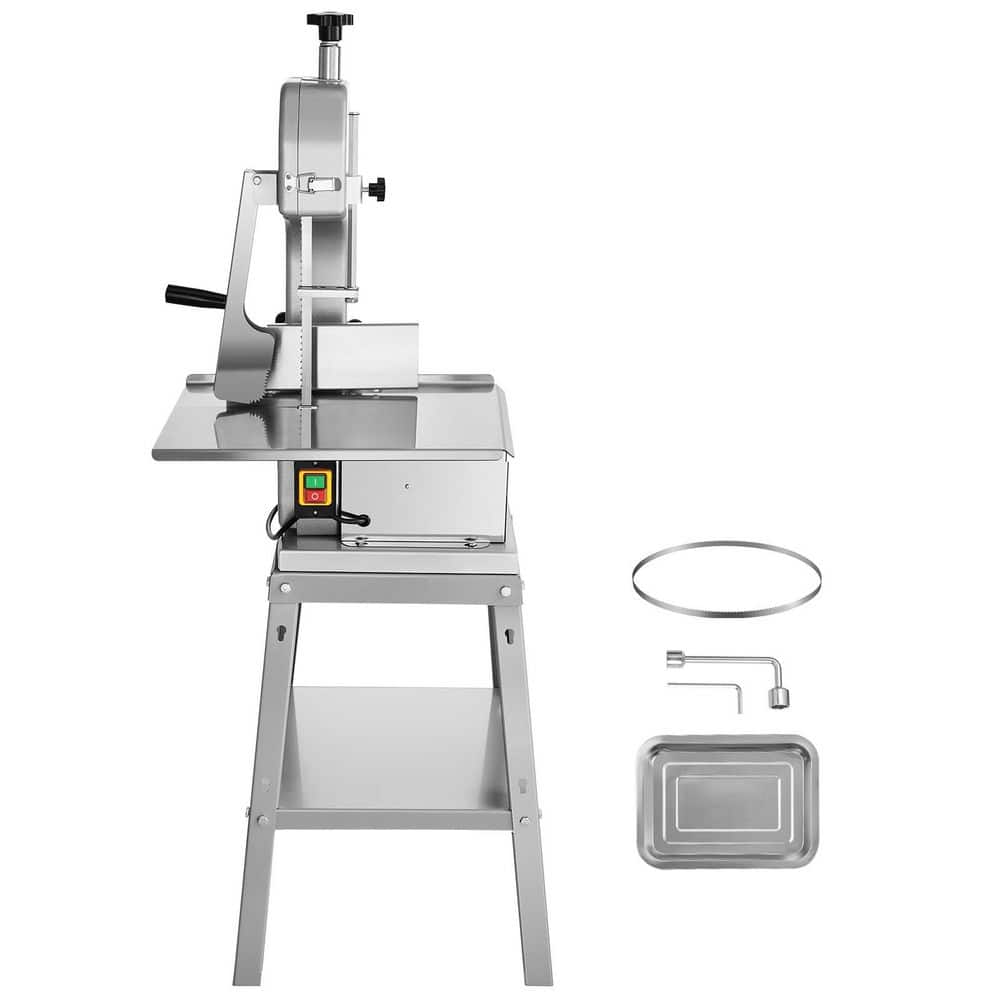 SVOPES Electric Meat Saw, 850 W Stainless Vertical Cutter in Silver, 19 ...