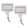 NuWatt 15-Watt 2250 Lumens White Outdoor Integrated LED Flood Light 1/2 ...