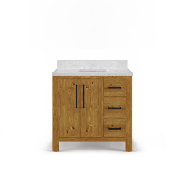 Dino 36 in. Single Sink Freestanding Sierra Oak Bath Vanity with ...