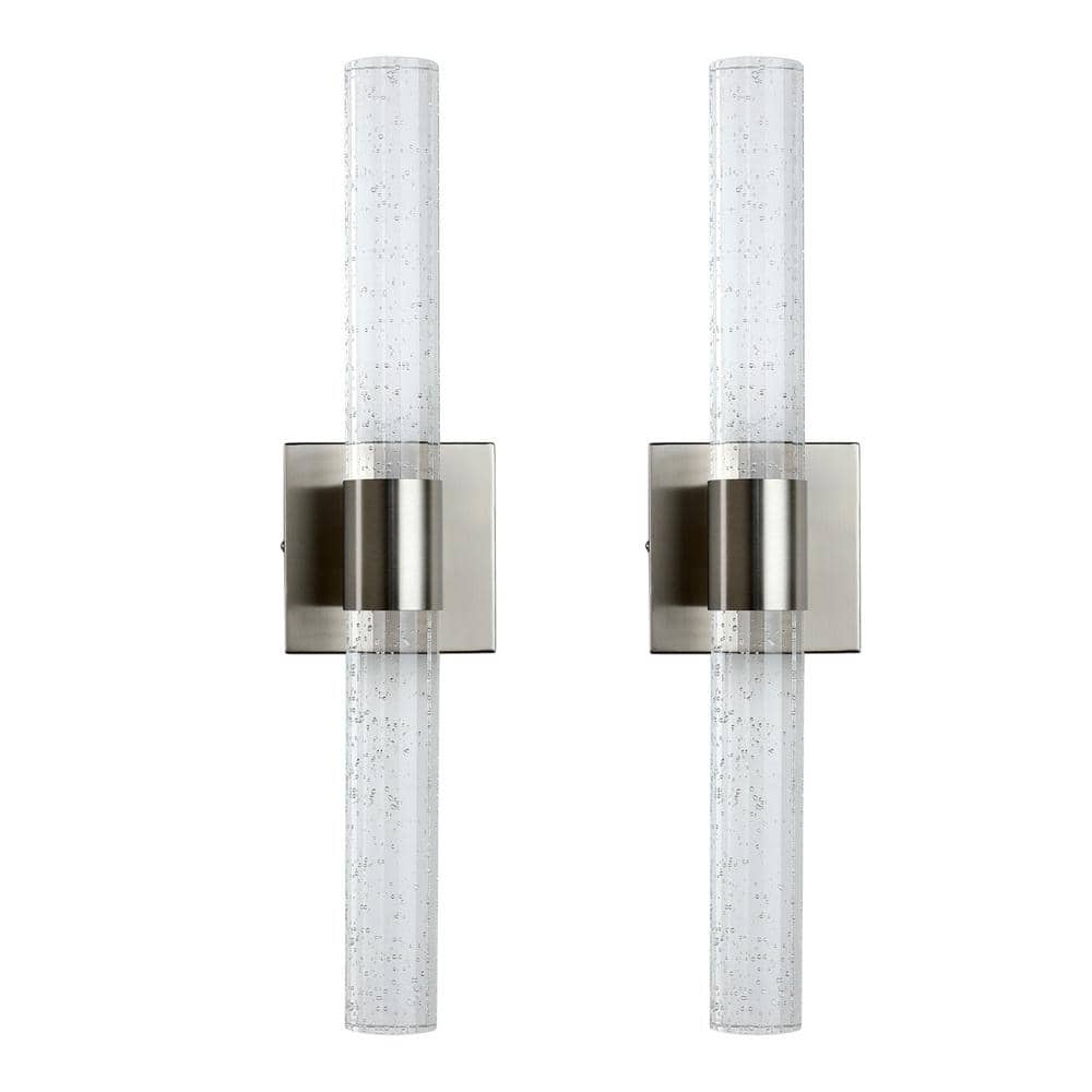 KAISITE Modern 4-Light Brushed Nickel Dimmable Wall Sconce, Bubble ...