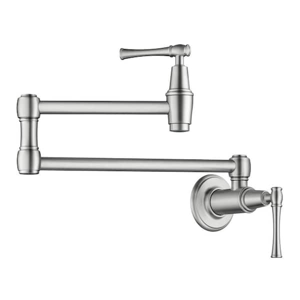 KRAUS Allyn Wall Mount Pot Filler Kitchen Faucet with Retractable Arm ...