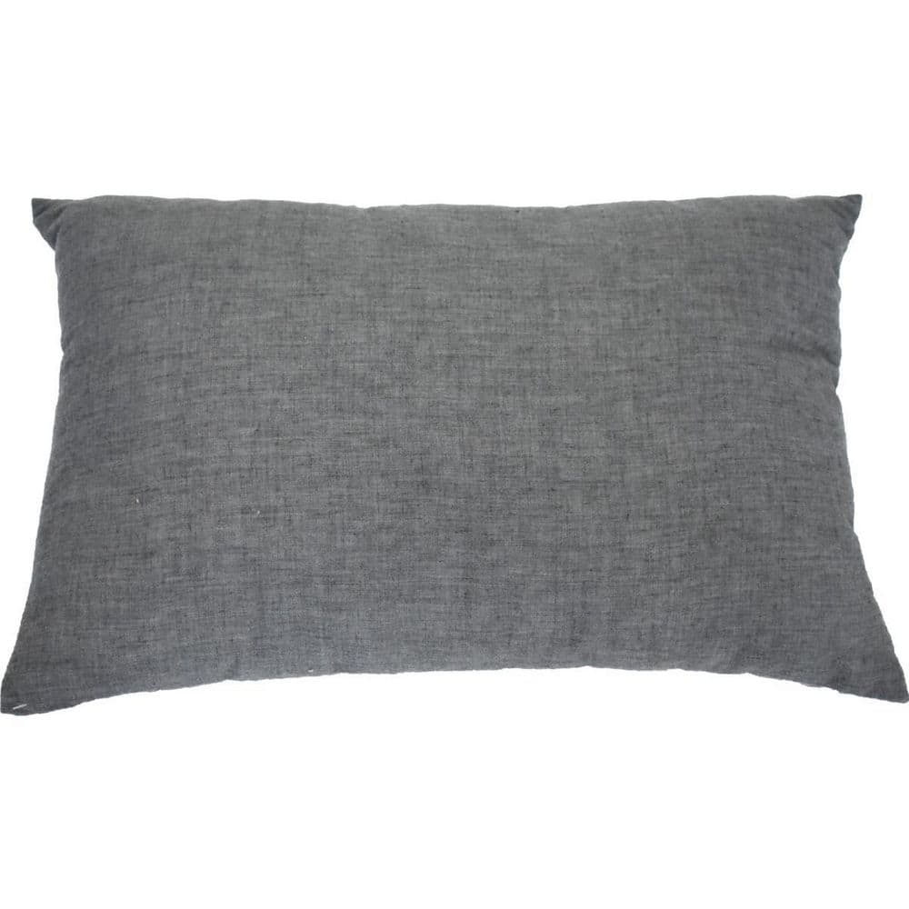 HomeRoots Gray, White Abstract Polyester 13 in. x 20 in. Throw Pillow ...