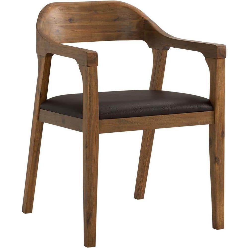 HOME IMPORTS EMPORIUM Brown/Brown Faux Leather Upholstered Wood Frame ...