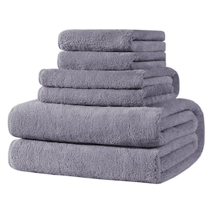 JML 6 Piece Gray Microfiber Towel Set Microfiberset-1