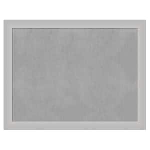 Amanti Art Low Luster Silver 27 in. x 23 in. Framed Magnetic Board ...