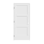 CODEL DOORS 28 in. x 80 in. 2-Panel Right Handed Solid Primed White MDF ...