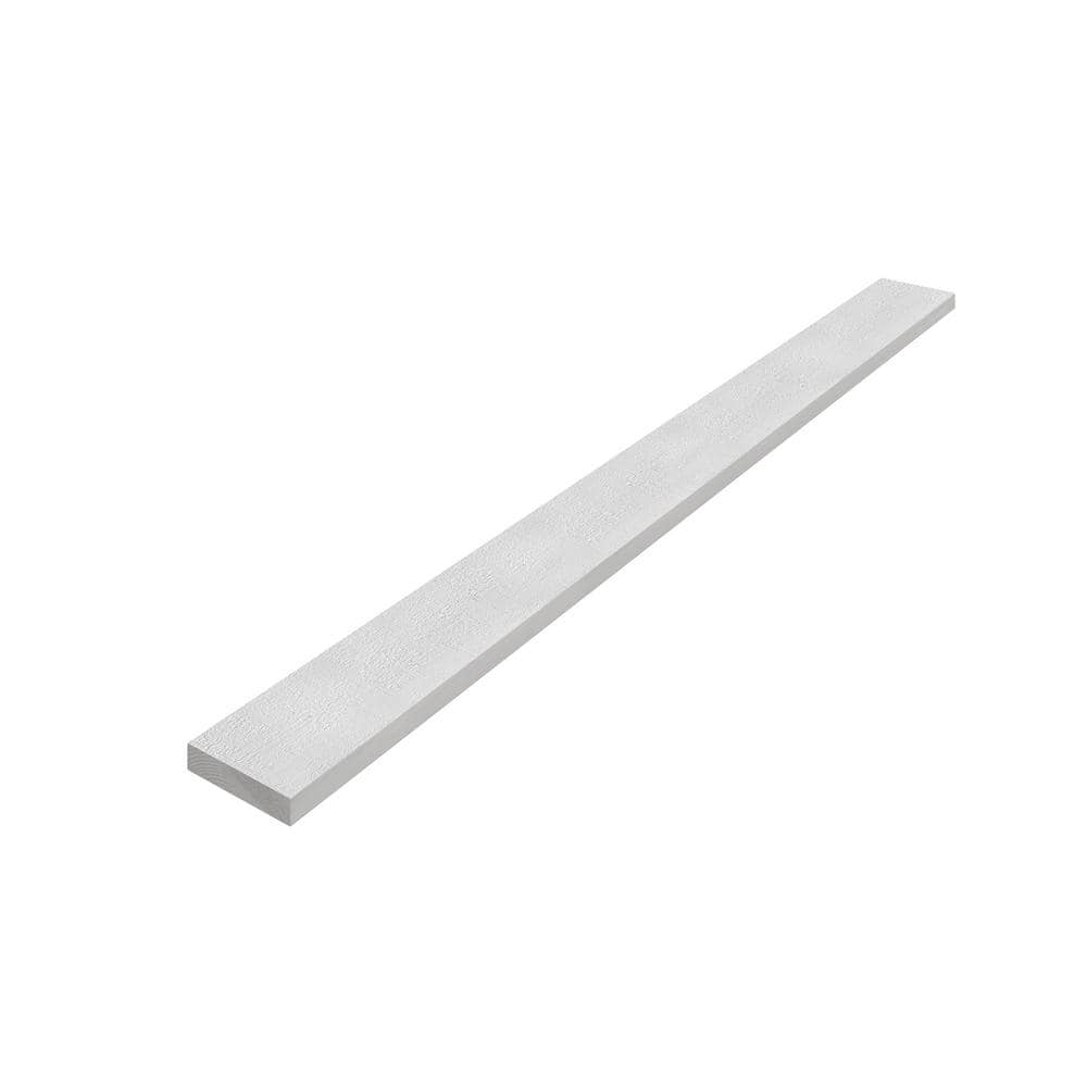Edge 1 in. x 3 in. x 10 ft. Primed Wood Trim Board (Actual: 0.625 in. x ...