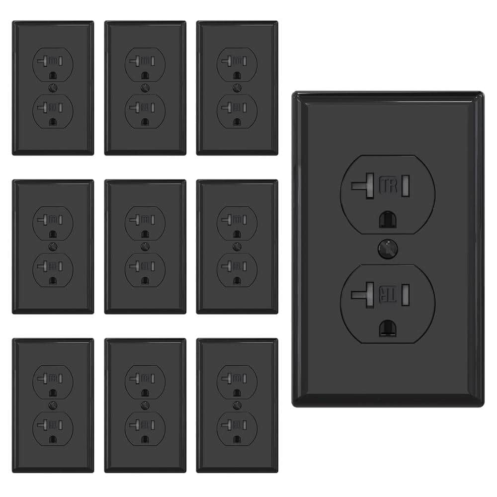 Lukyamzn 20 Amp Duplex Electrical Receptacle Outlet with Self-Grounding ...
