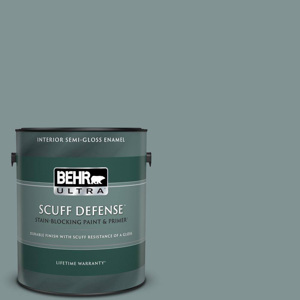 BEHR ULTRA 1 gal. #QE-53 Raindance Extra Durable Semi-Gloss Enamel ...