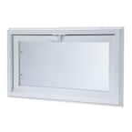 American Craftsman 30.75 in. x 16.75 in. White Hopper Vinyl Window 70 ...